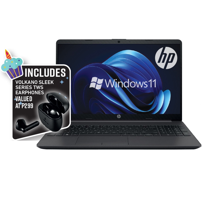 HP 250 NOTEBOOK G10 W11H INTEL CEL 8GB/256GB SS+EARPHONES | Furnmart ...